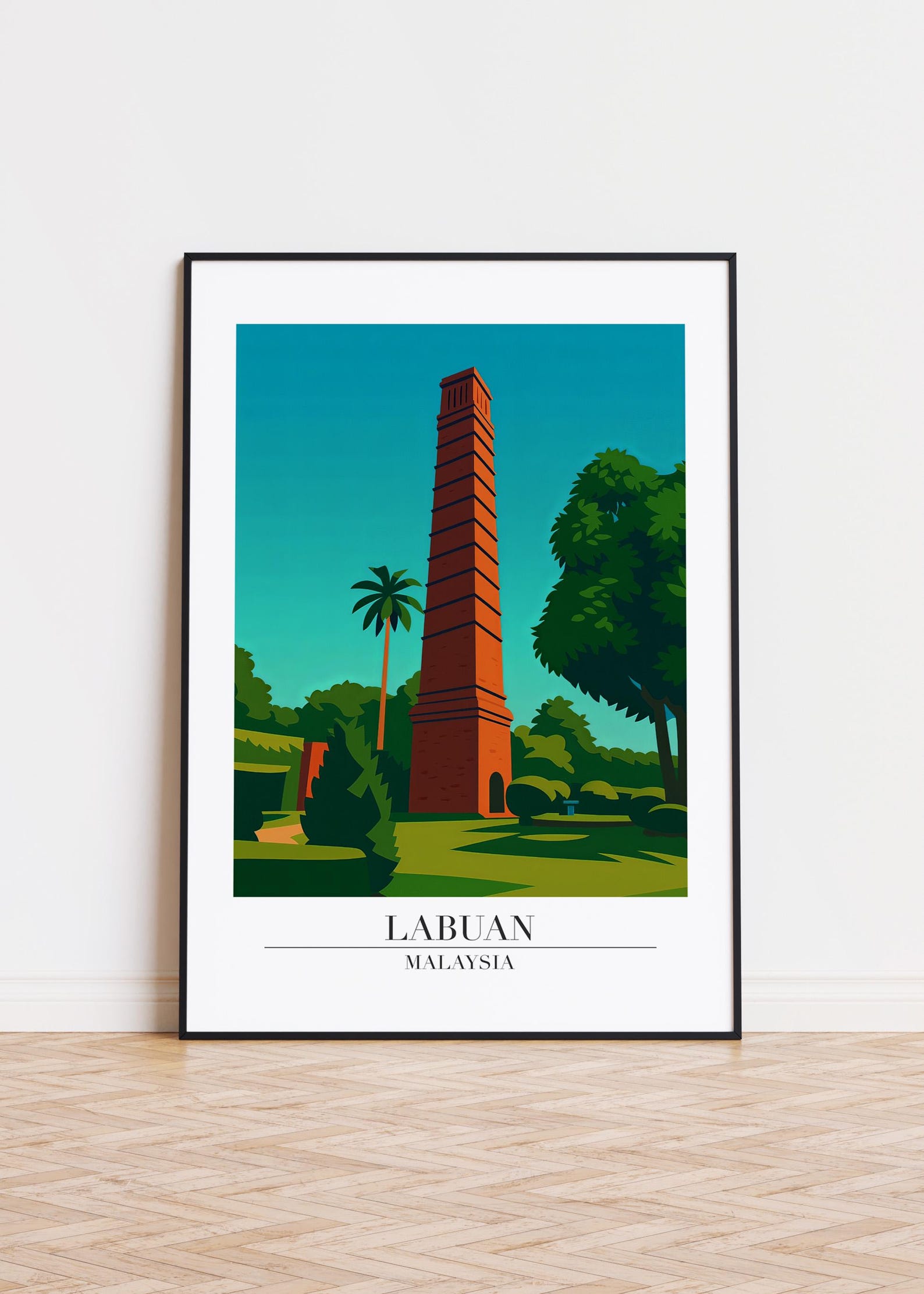Labuan Malaysia Poster: Modern Travel Art Print - Etsy