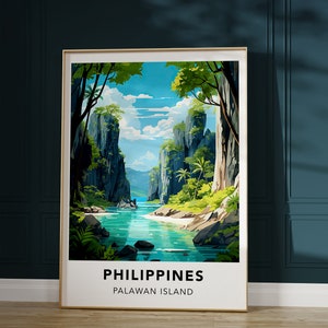 Philippines Poster Palawan Island Print Philippines Travel Print Wall ...