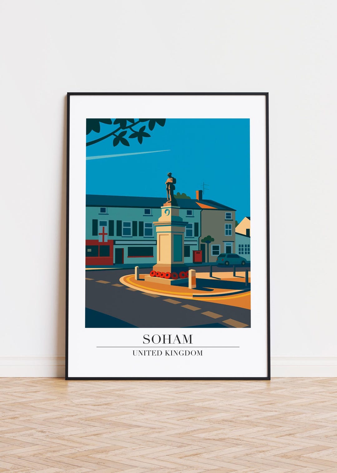 Soham Print : Modern Travel Poster Style Soham Poster - Etsy