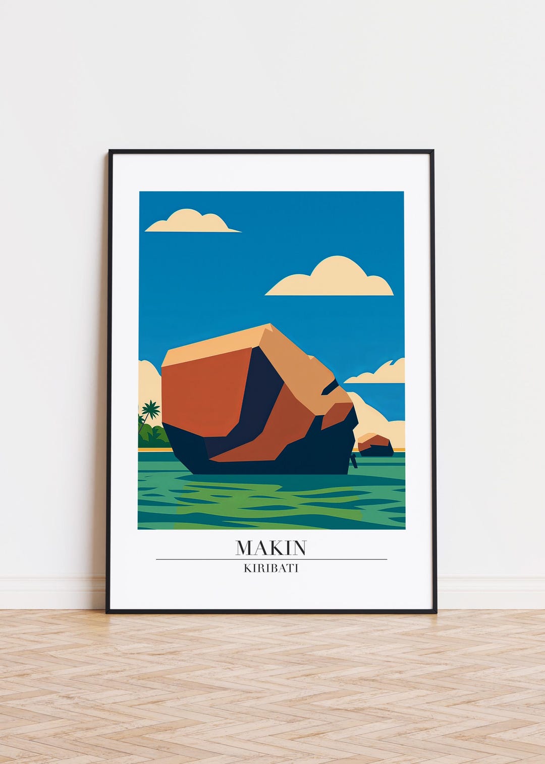 Makin City Poster: Kiribati Illustration Art Print - Etsy
