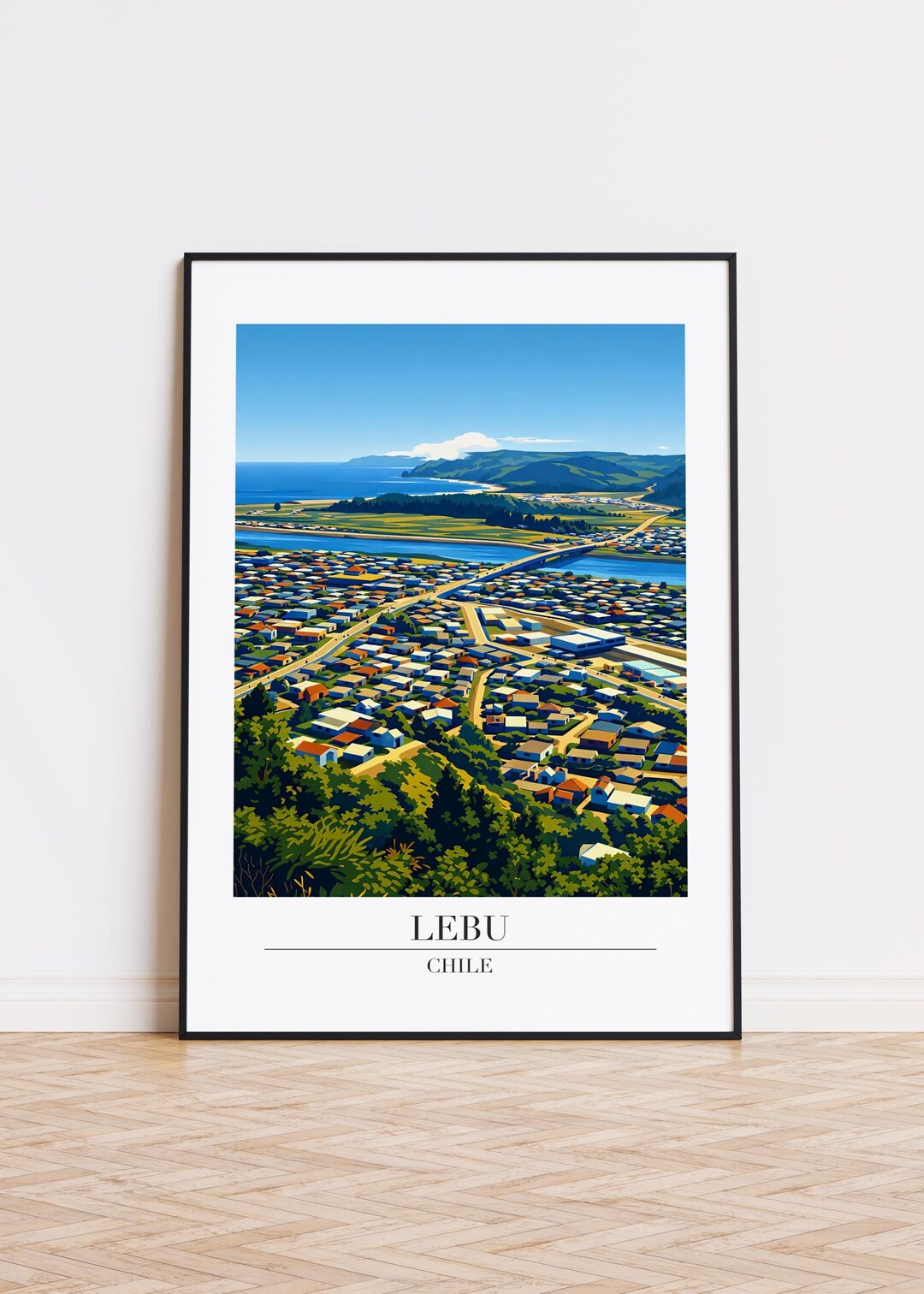 Lebu Print : Modern Travel Poster Style Lebu Poster - Etsy
