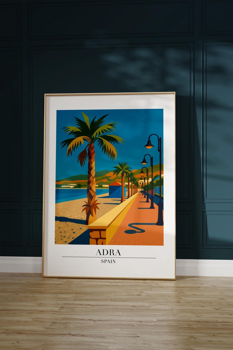 Adra Print : Modern Travel Poster Style Adra Poster - Etsy
