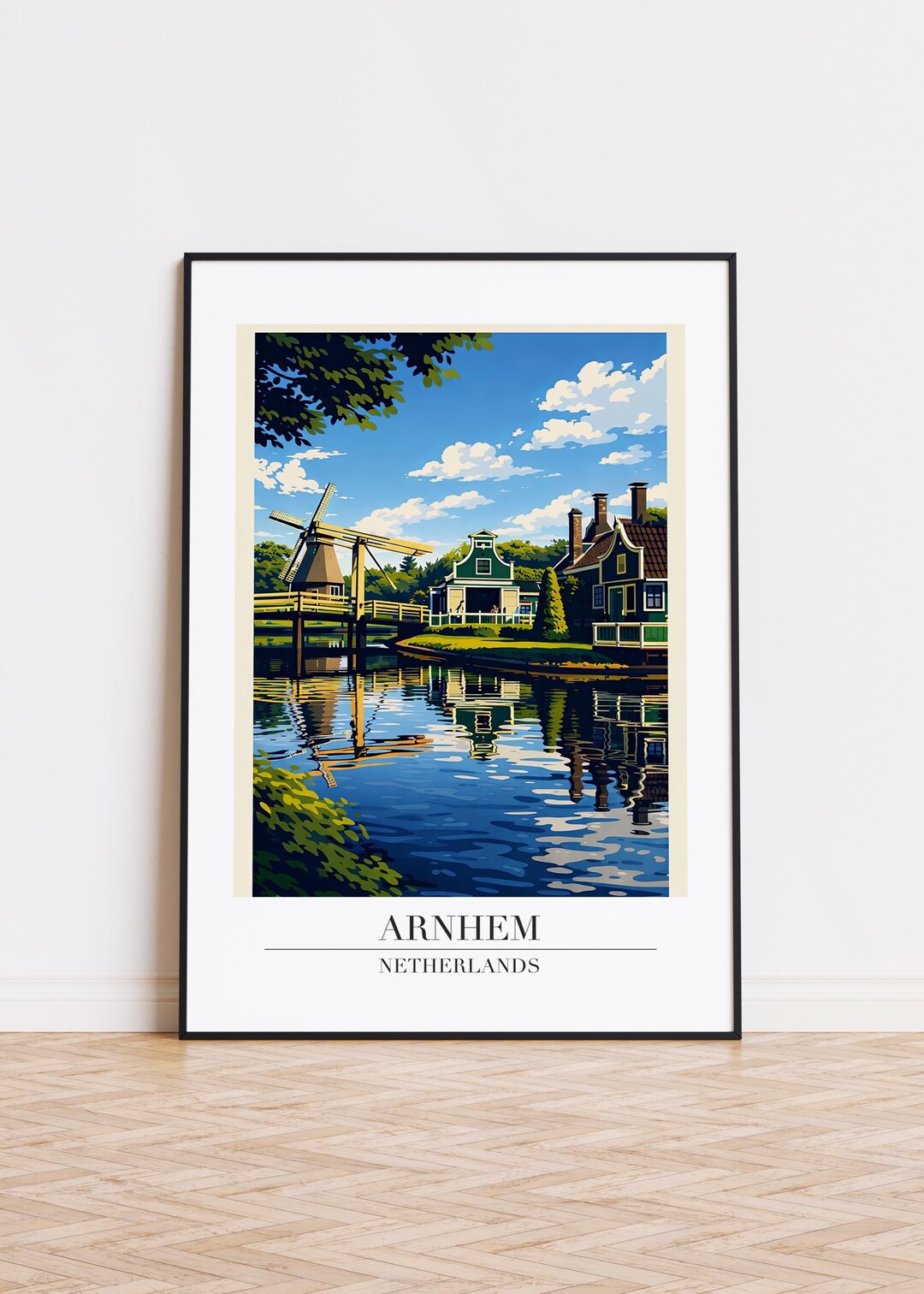 Arnhem Print : Modern Travel Poster Style Arnhem Poster Netherlands ...