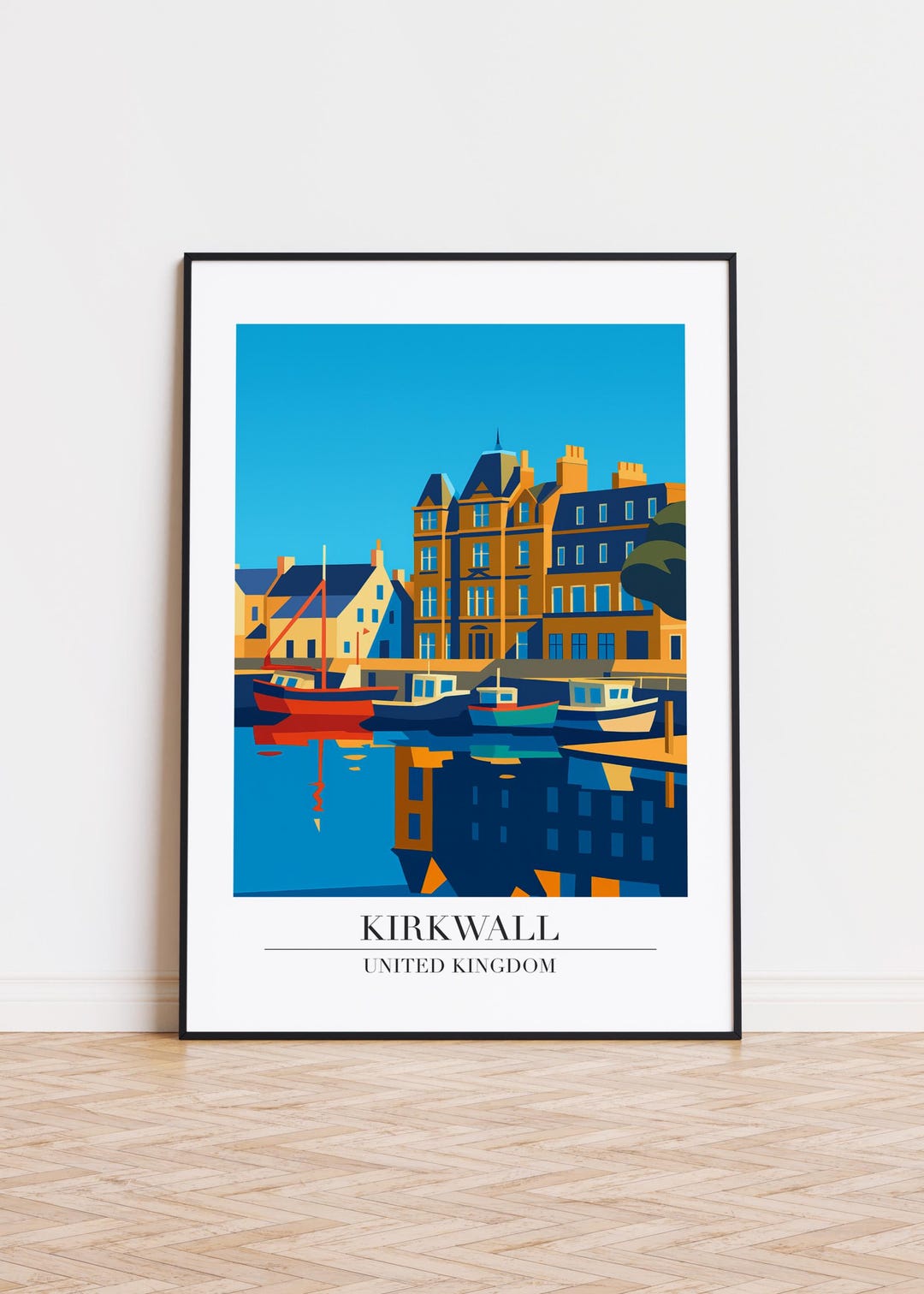 Kirkwall Print : Modern Travel Poster Style Kirkwall Poster - Etsy