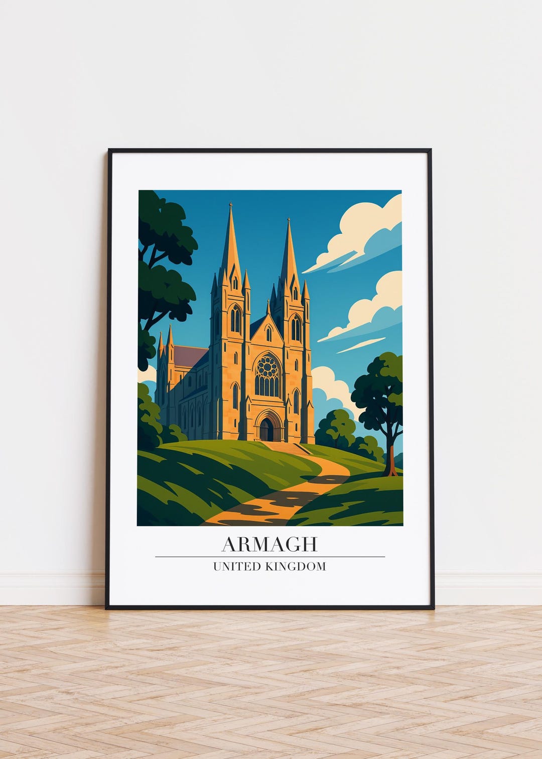 Armagh Print : Modern Travel Poster Style Armagh Poster - Etsy