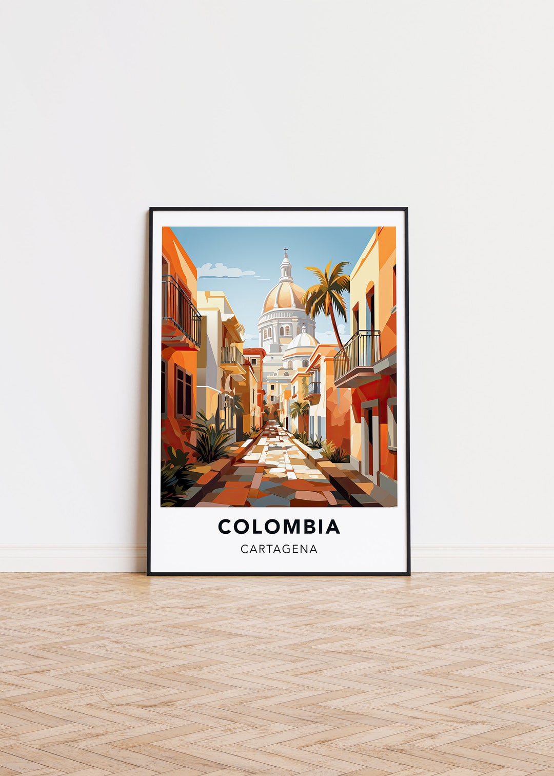 Colombia Poster Cartagena Print Colombia Travel Print Wall Art ...