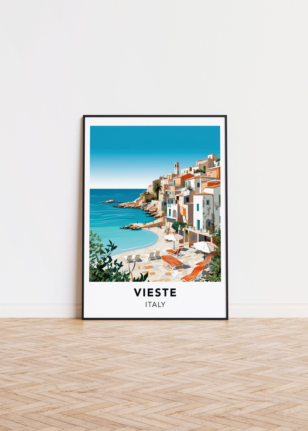 Vieste Poster Italy Print Vieste Travel Print Wall Art, Italy Travel ...