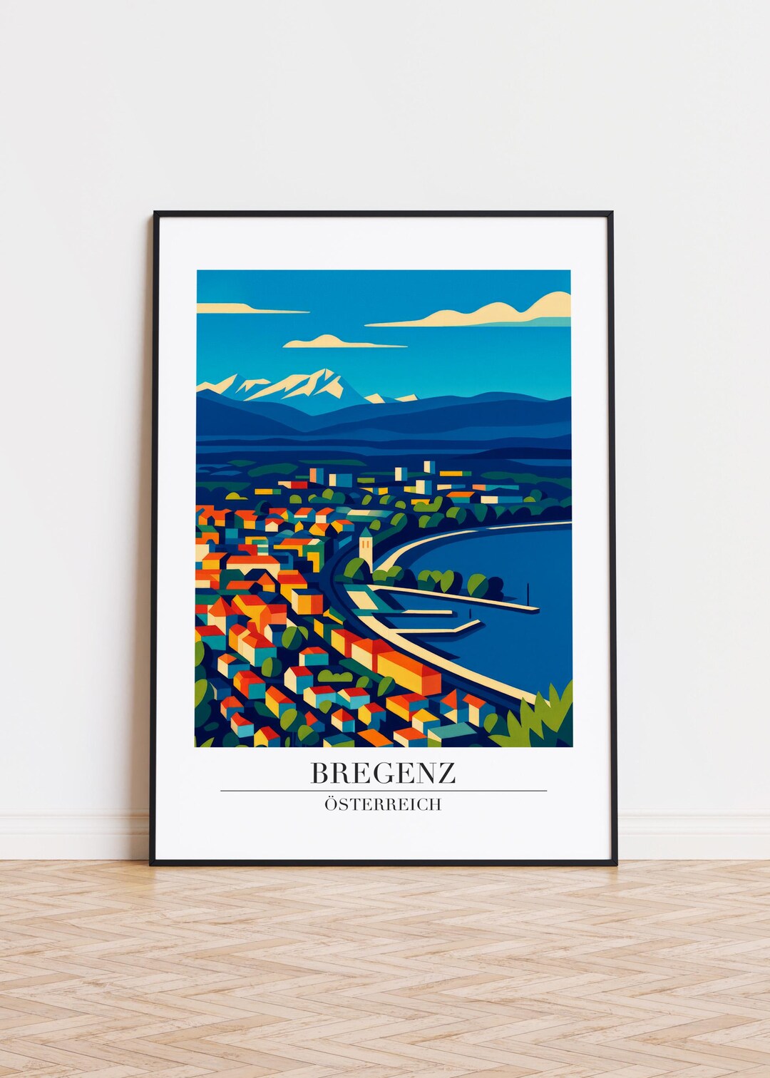 Bregenz Austria Poster: Modern City Illustration - Etsy