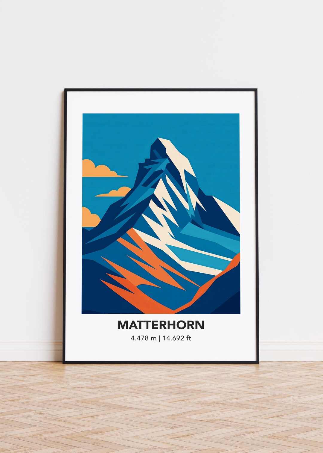 Matterhorn Poster, Matterhorn Print, Matterhorn Illustration Art ...