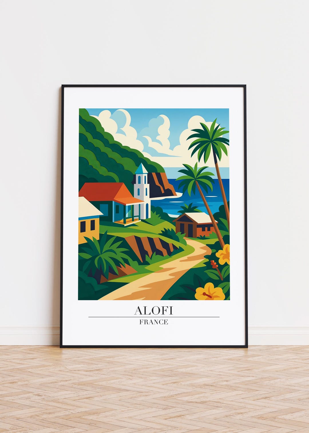 Alofi France Poster: City Illustration Art Print - Etsy