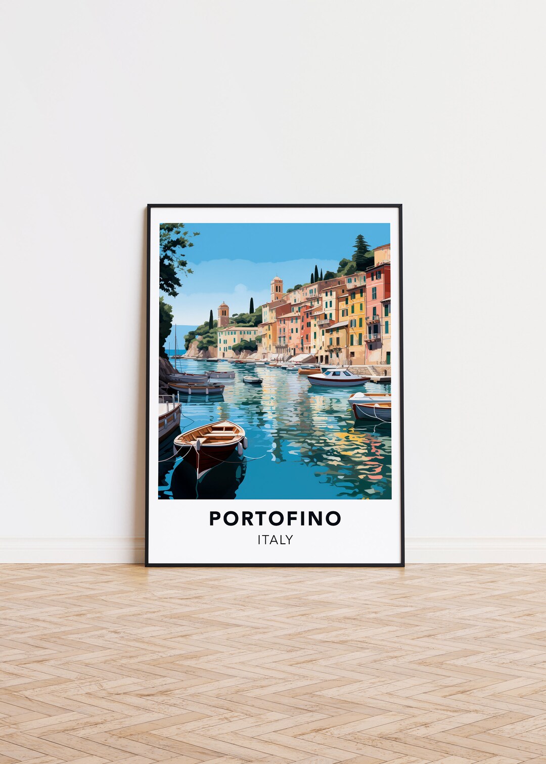 Portofino Poster Italy Print Portofino Travel Print Wall Art - Etsy