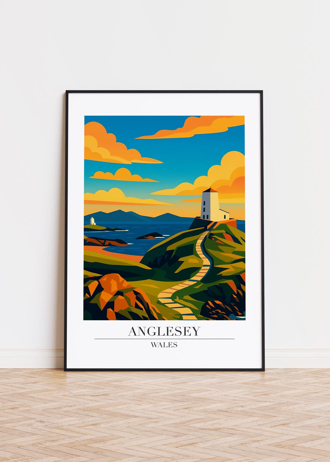 Anglesey Wales Poster: Modern Illustration Art Print - Etsy