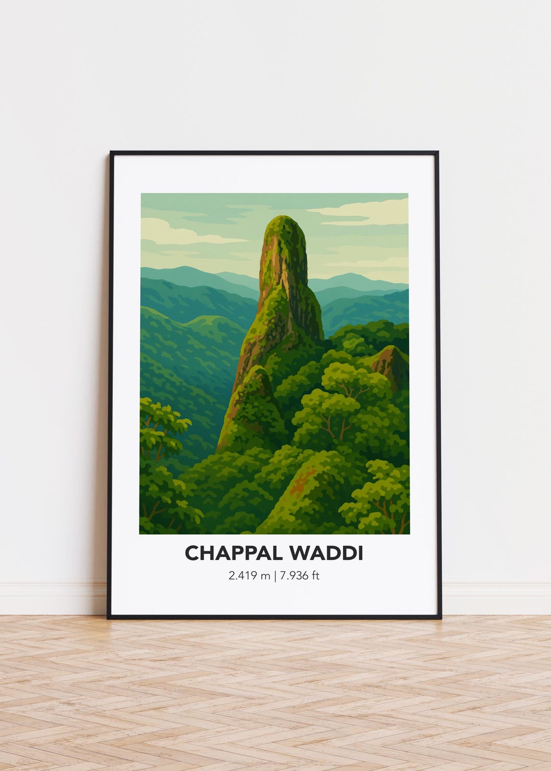 Chappal Waddi Poster: Mountain Illustration, Nature Art Print - Etsy