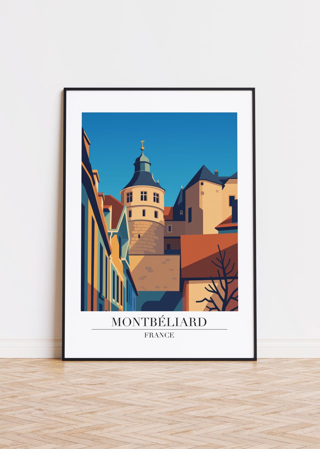 Montbéliard Print : Modern Travel Poster Style Montbéliard Poster - Etsy