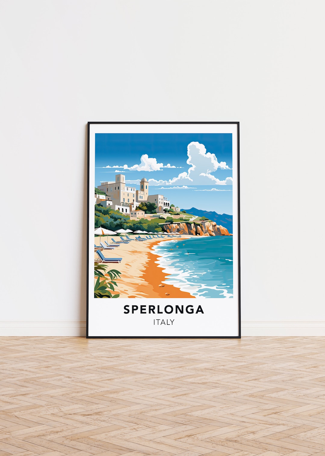 Sperlonga Poster Italy Print Sperlonga Travel Print Wall Art, Italy ...