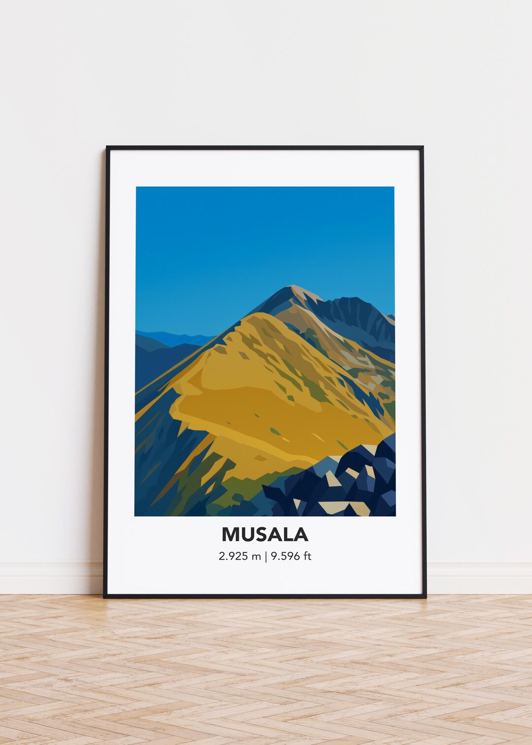 Musala Poster Mountain Print: Modern Minimalist Mountain Art Poster - Etsy