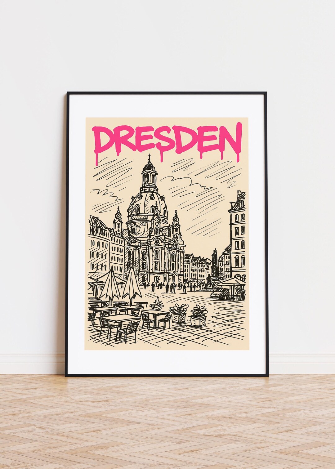 Dresden Print : Modern Graffiti Style Dresden Poster - Etsy