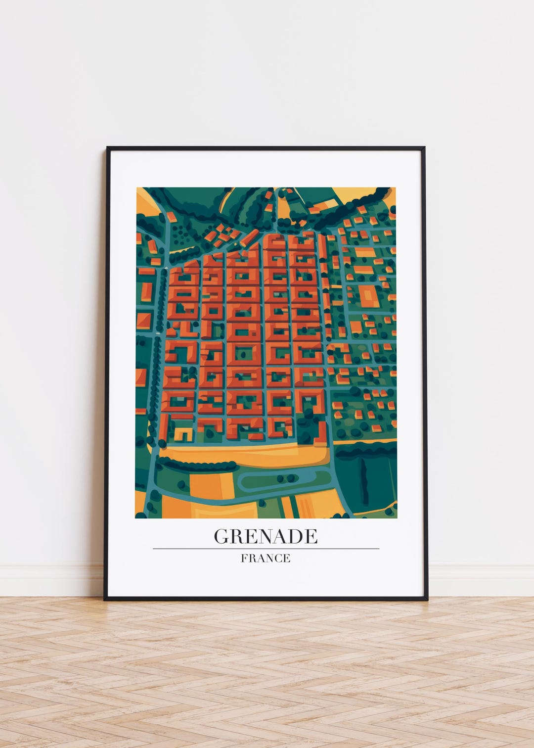 Grenade Print : Modern Travel Poster Style Grenade Poster - Etsy