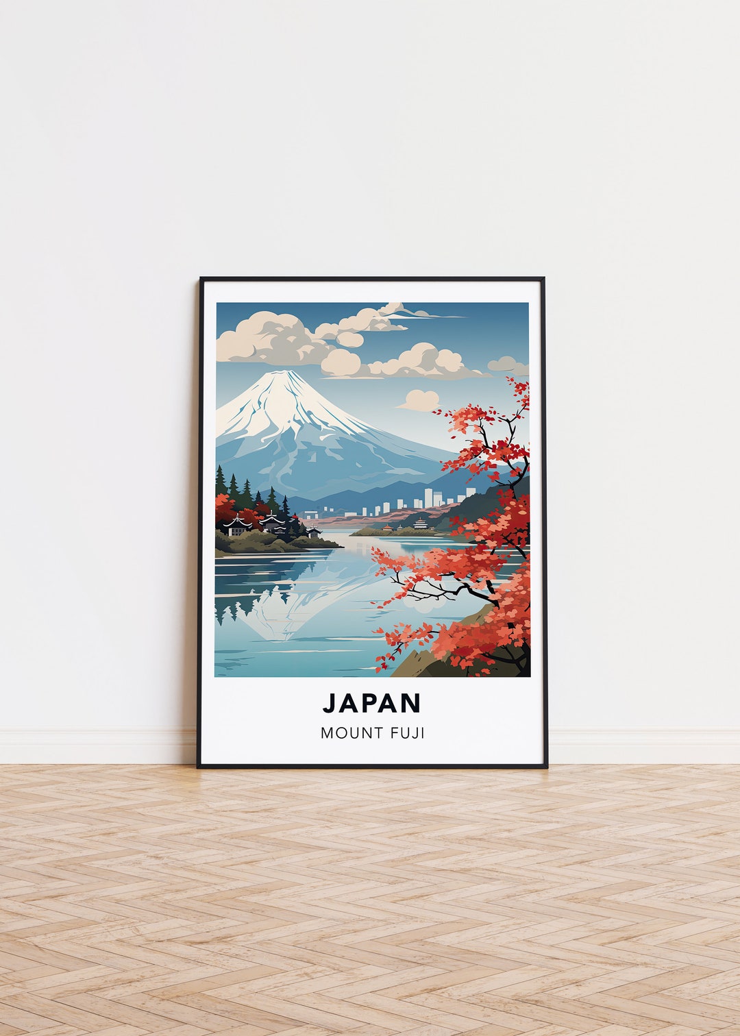Japan Poster Mount Fuji Print Japan Travel Print Wall Art, Japan Travel ...