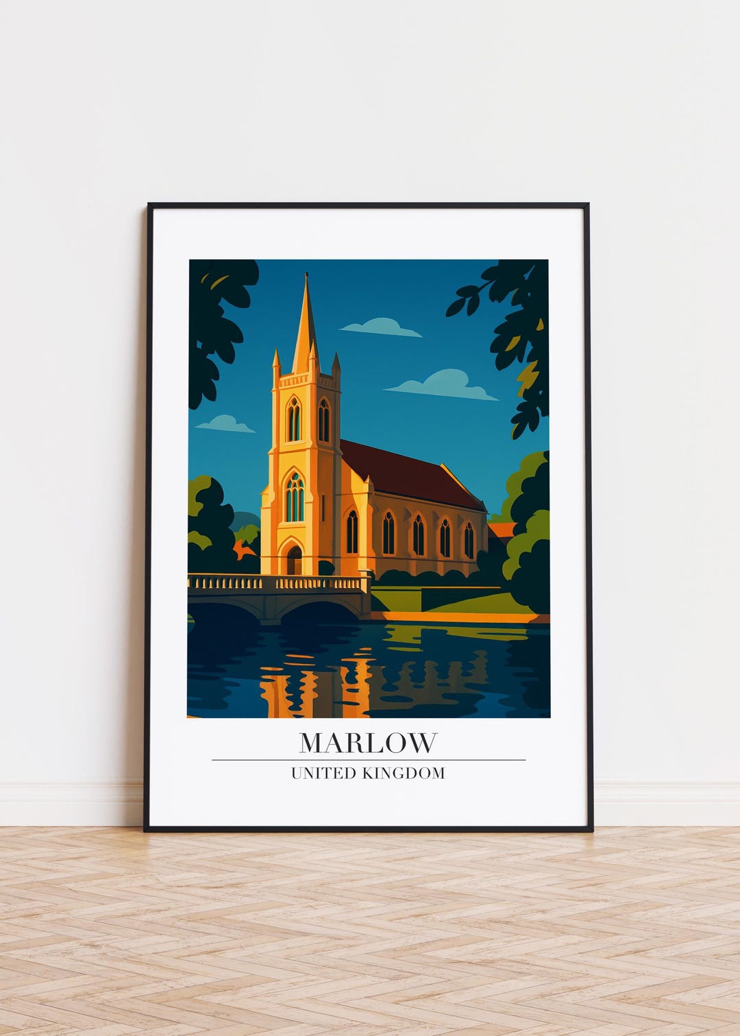 Marlow Print : Modern Travel Poster Style Marlow Poster - Etsy