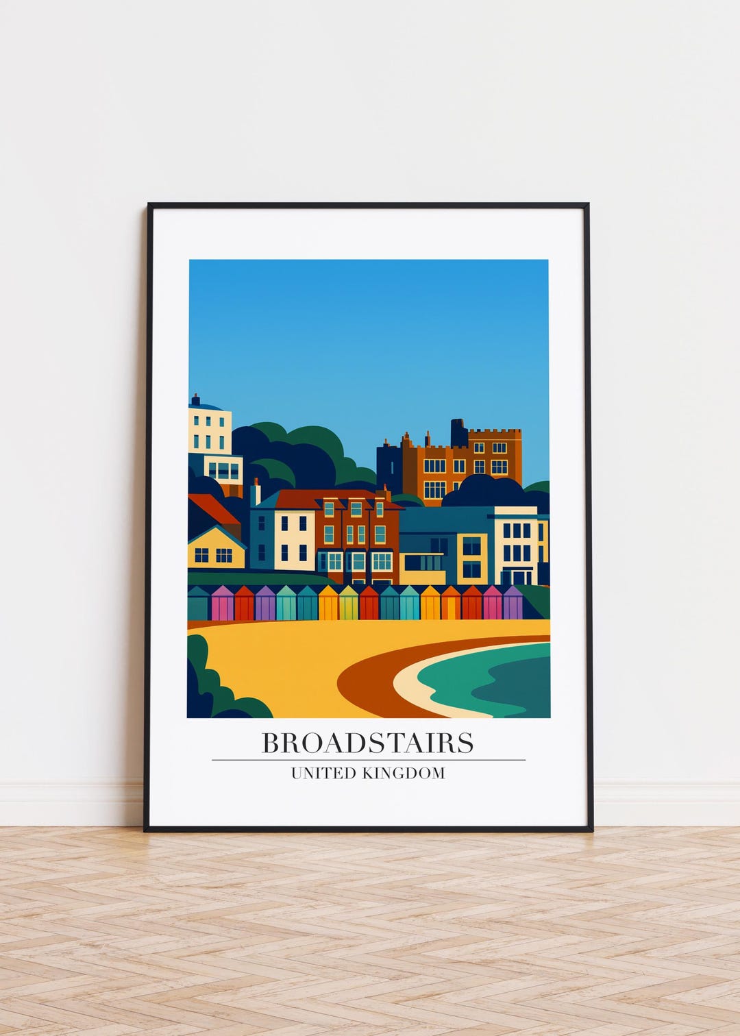 Broadstairs Print : Modern Travel Poster Style Broadstairs Poster - Etsy