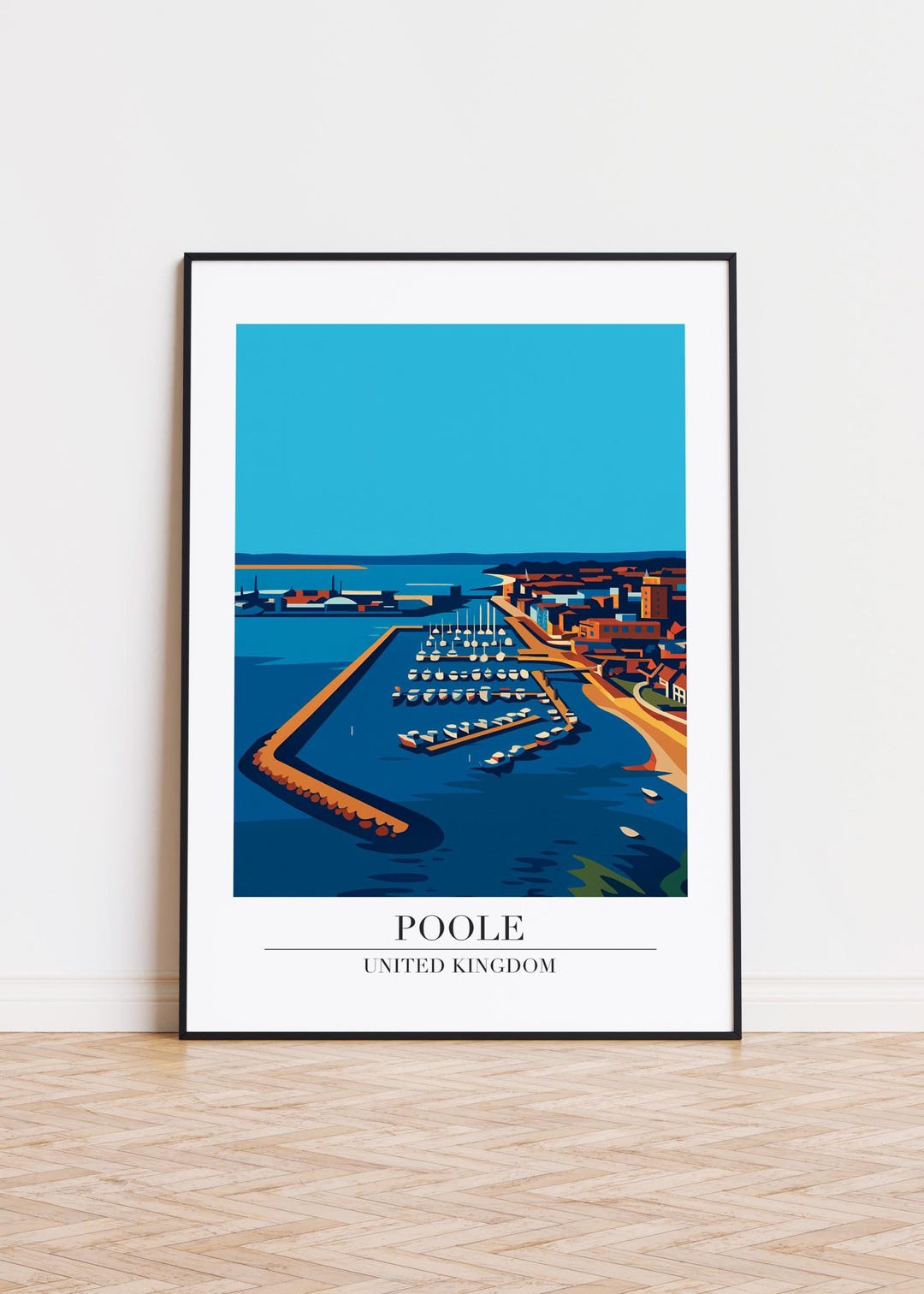 Poole Print : Modern Travel Poster Style Poole Poster - Etsy