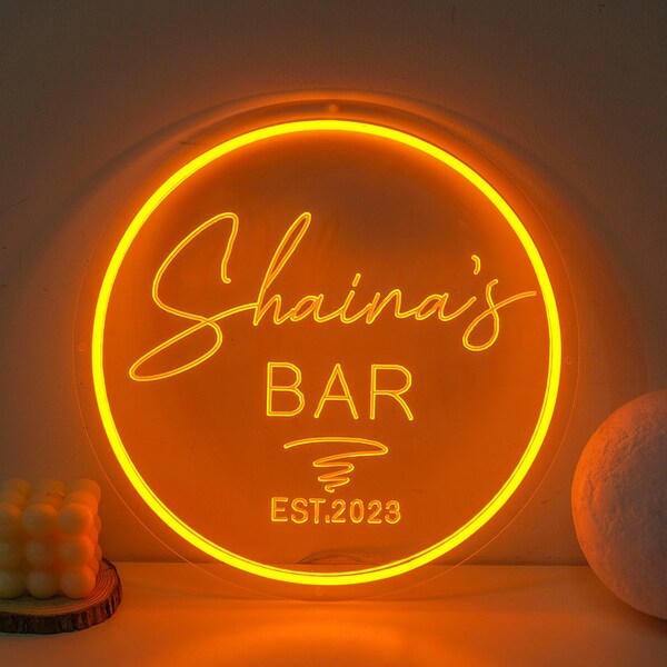 Neon Bar Sign - Etsy
