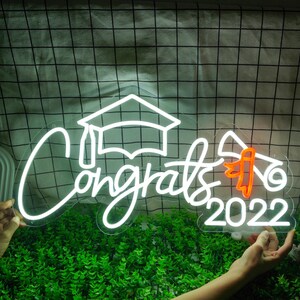 Congrats Neon Sign Custom Graduation Gifts Graduation Grad Neon Sign ...