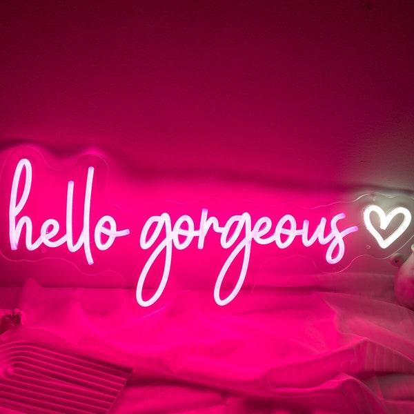 Hello Gorgeous Neon Sign - Etsy