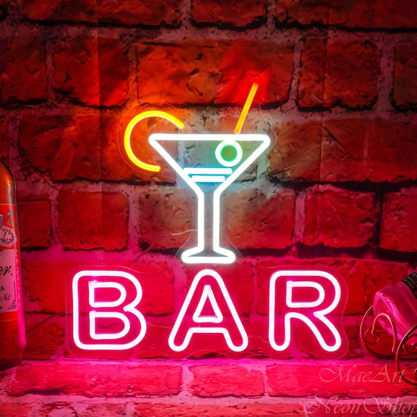 Neon Bar Sign - Etsy