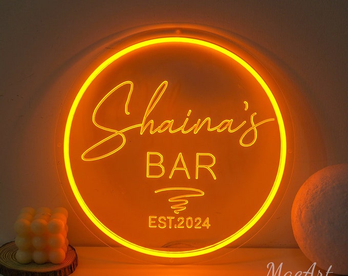 Personalized Home Bar Neon Sign, Customized Home Bar Neon Sign, Novelty ...