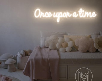 Once Upon A Time Neon Sign, Reading Corner Sign, Once Upon a Time Sign ...