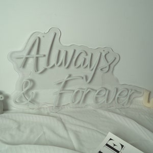 Always & Forever Neon Sign | Custom Neon Sign | Bedroom Wall Decor ...