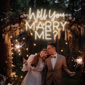 Will You Marry Me Neon Sign, Proposal Sign, Neon Sign Custom Wedding ...