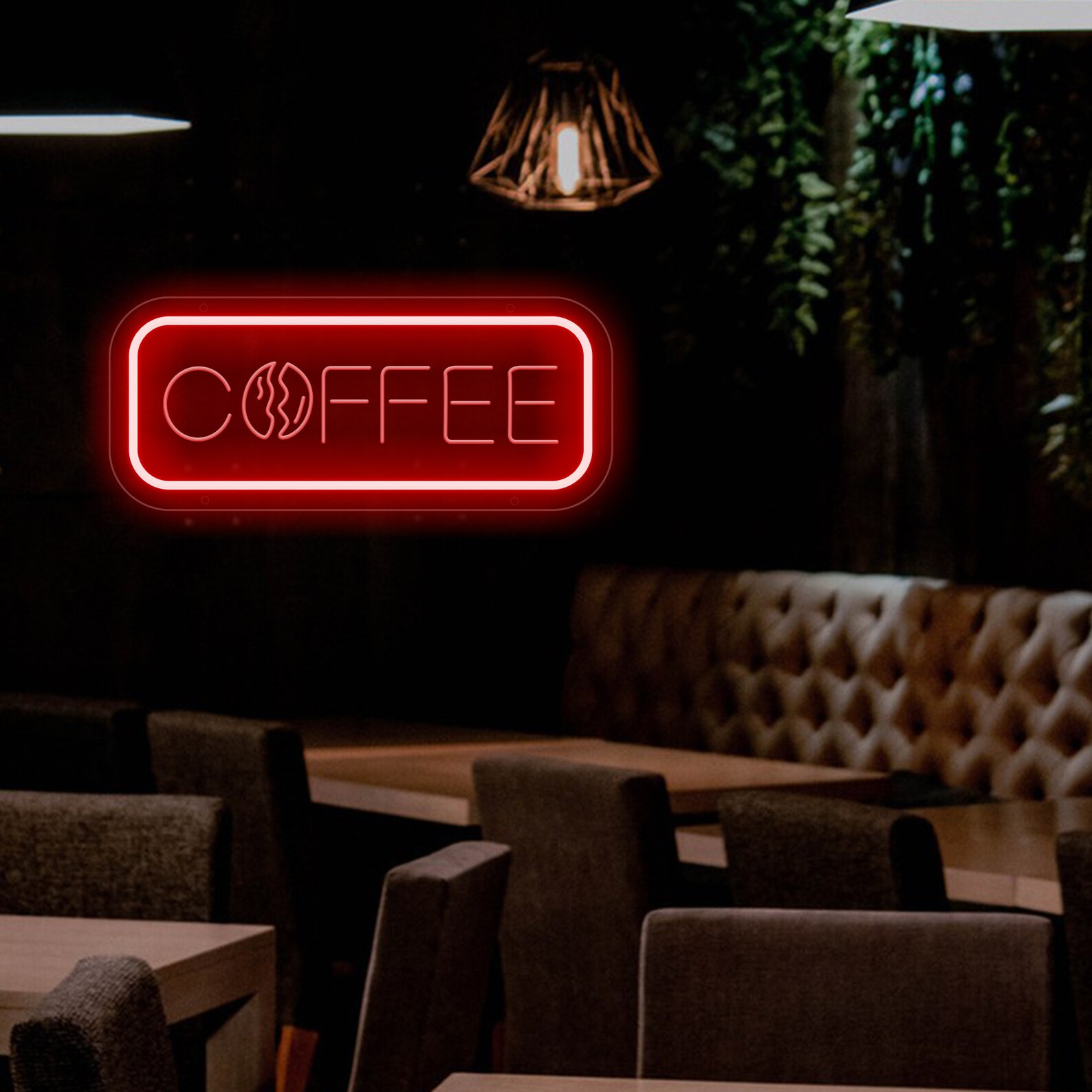 Coffee Neon Sign, Coffee Led Sign, Welcome Sign, Coffee Sign Business ...