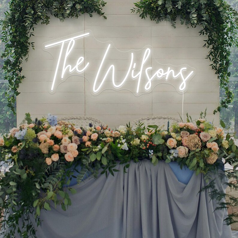 Wedding Custom Neon Sign Couple Name Neon Sign Custom Wedding Neon Sign ...