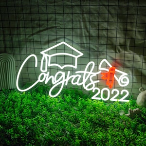 Congrats Neon Sign Custom Graduation Gifts Graduation Grad Neon Sign ...