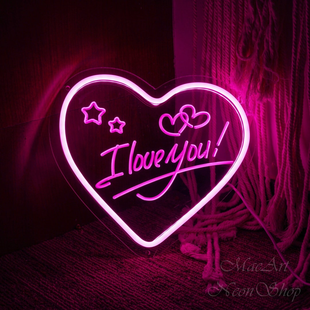 I Love You Neon Sign, LED Custom Neon Light, Wedding Decoration, Party ...