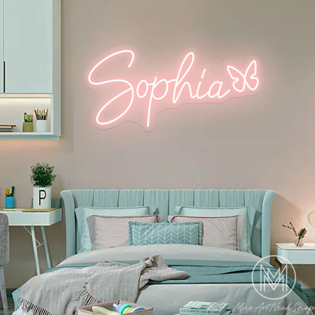 Custom Dorm Name Neon Sign Kids Neon Sign Nursery Name Sign Dorm Wall ...