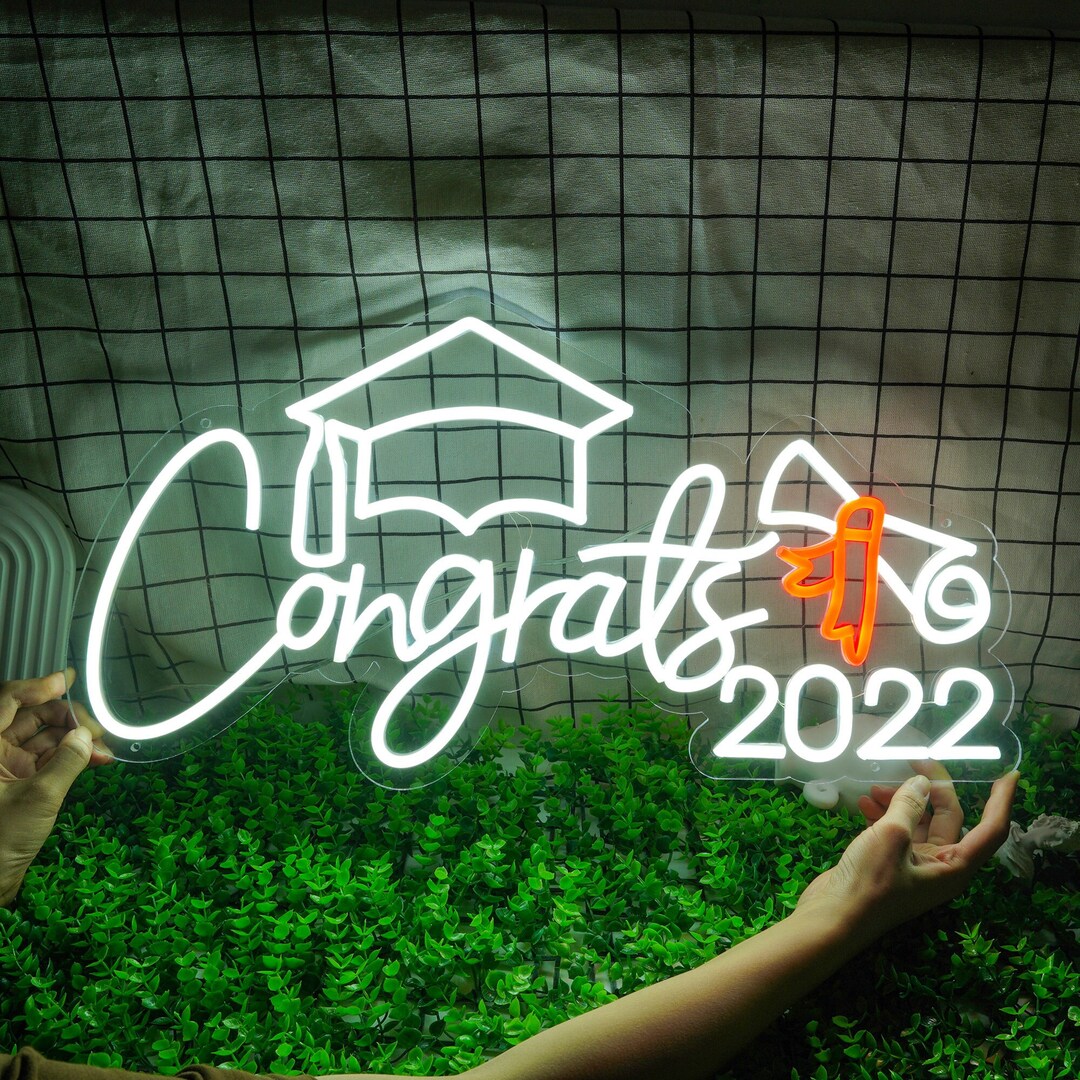 Congrats Neon Sign Custom Graduation Gifts Graduation Grad Neon Sign ...