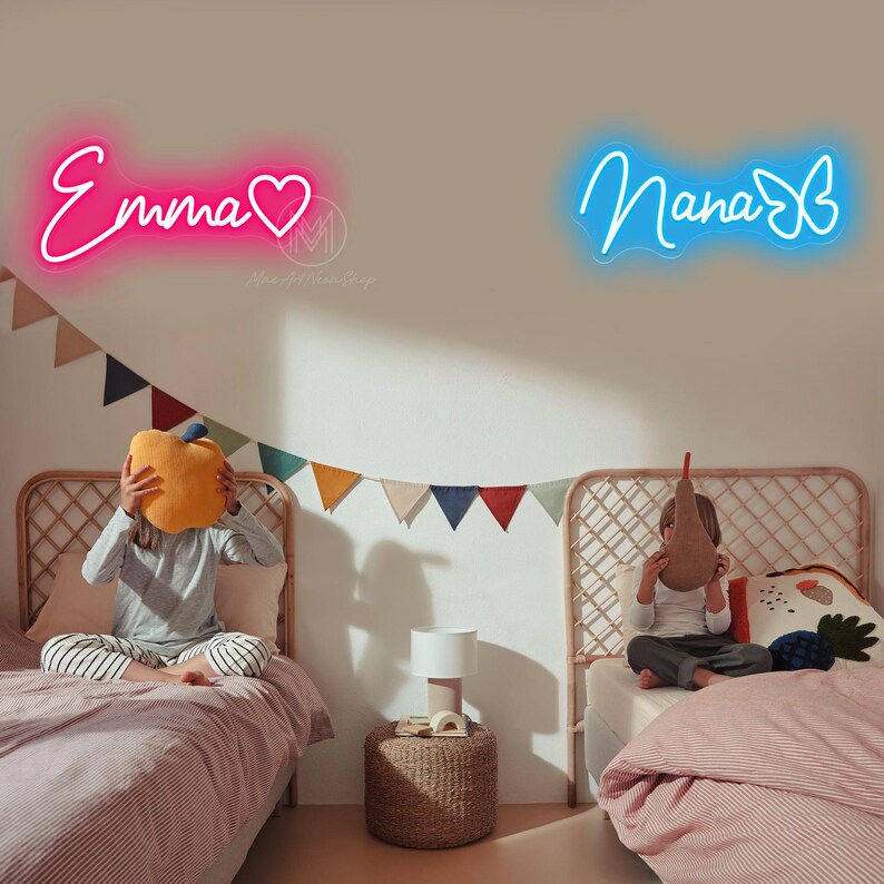 Custom Name Neon Sign, Nursery Name Sign, LED Name Sign, Gifts for Kids ...