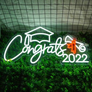Congrats Neon Sign Custom Graduation Gifts Graduation Grad Neon Sign ...