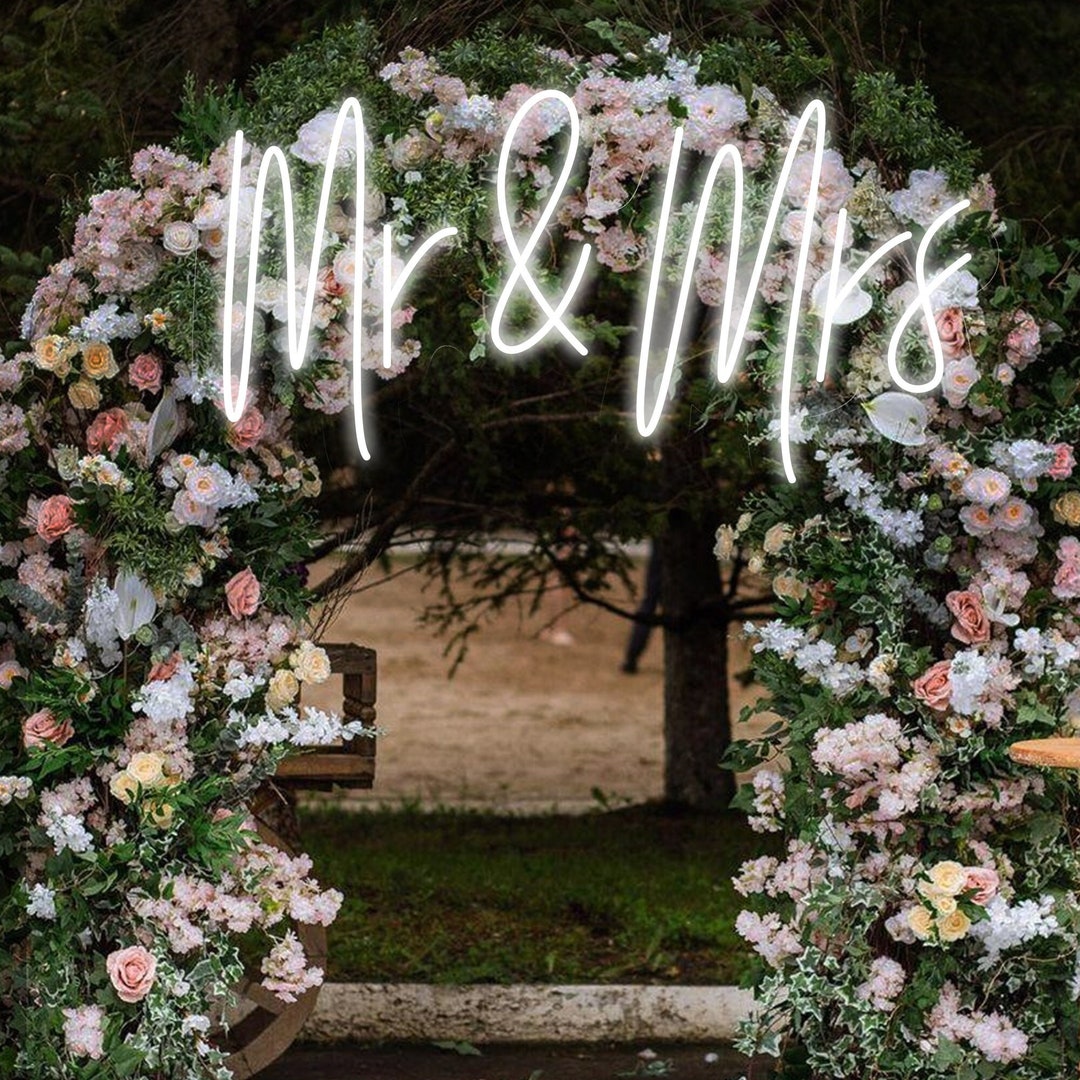 Mr & Mrs Neon Sign Custom Wedding Decor, Neon Wedding Sign Wedding ...