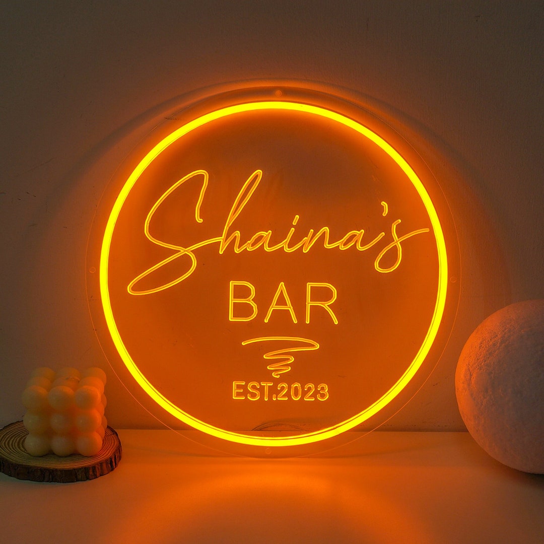 Custom Bar Neon Light Cocktail Led Light Personalized - Etsy