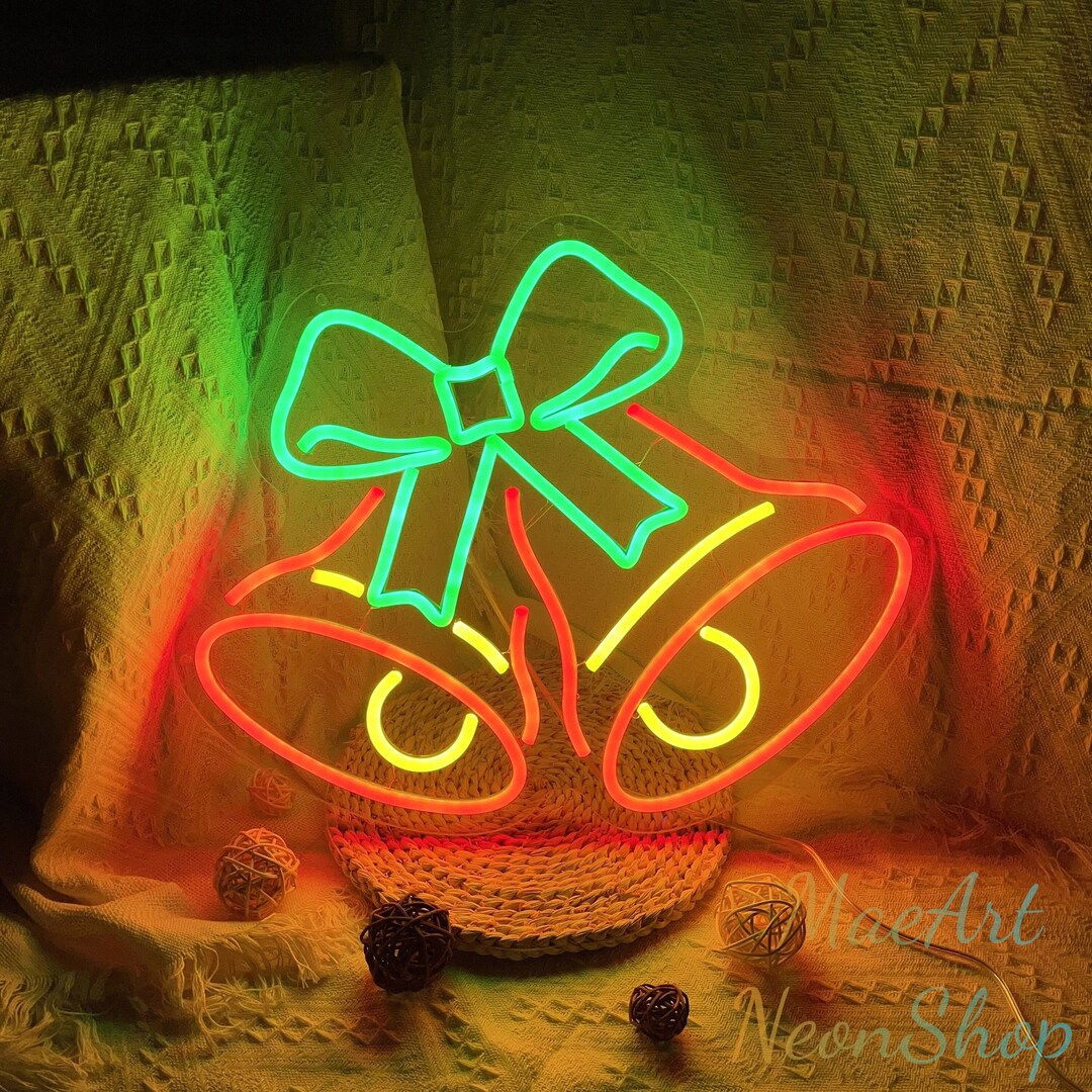 Christmas Bell Neon Sign, Christmas Led Sign, Jingle Bell Christmas ...