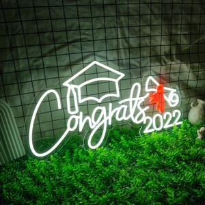 Congrats Neon Sign Custom Graduation Gifts Graduation Grad Neon Sign ...