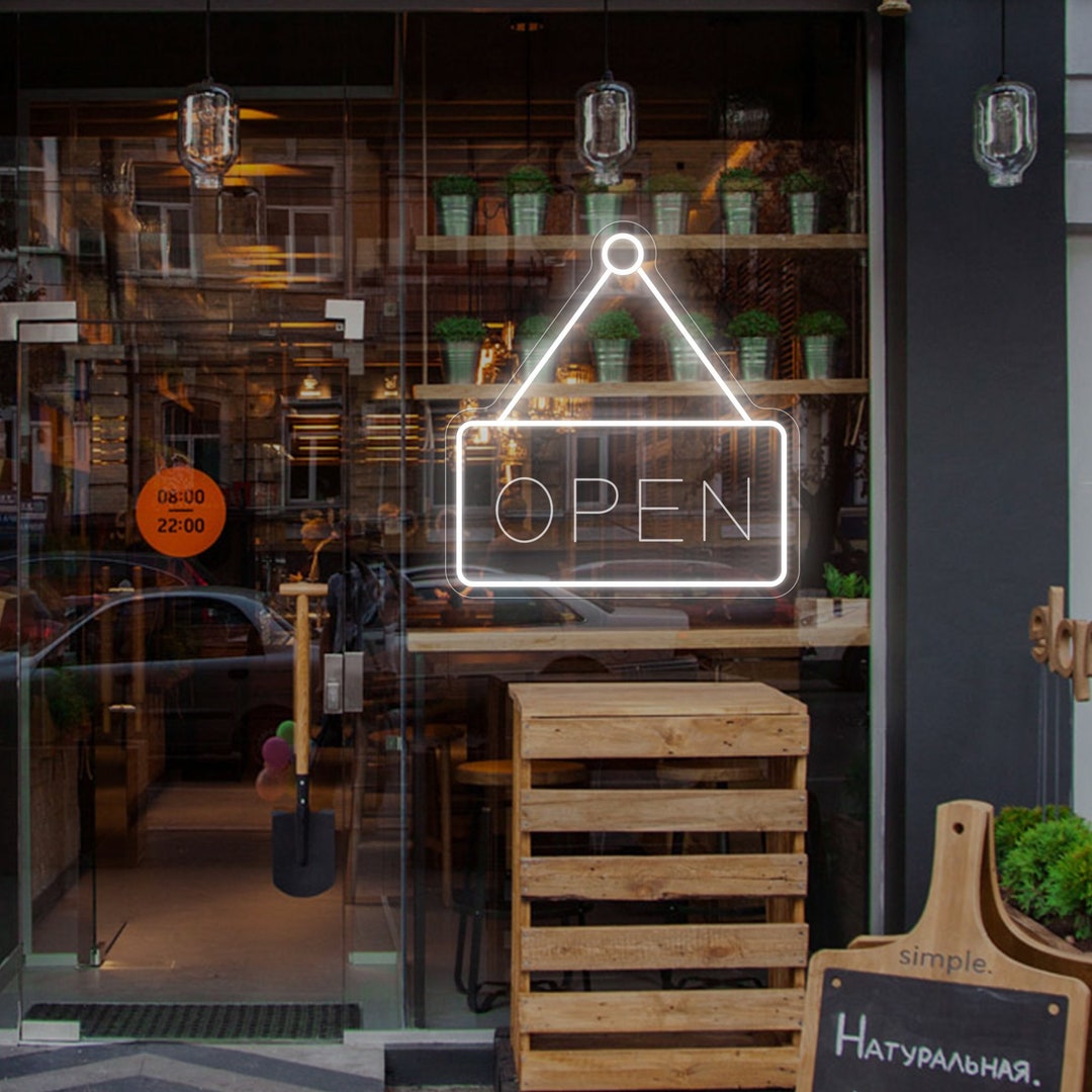 OPEN Neon Signs, Open Sign for Business, USB Open Sign, Hanging Open ...
