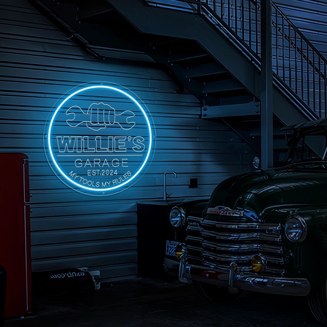 Custom Garage Sign,garage Neon Sign, USB Led Sign, Personalized ...