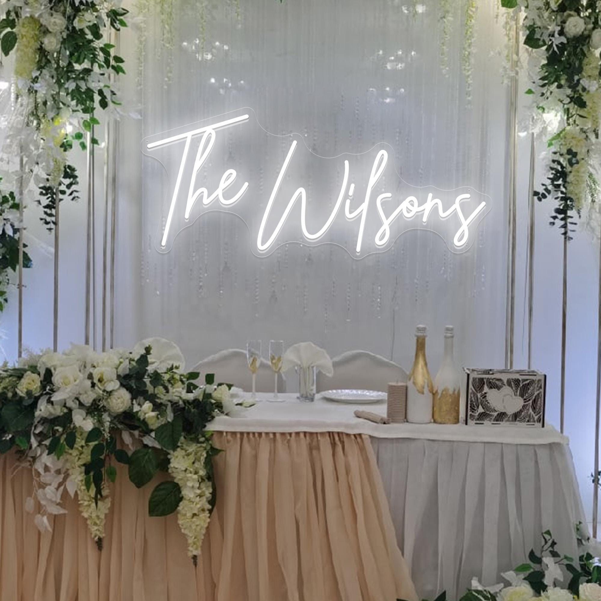 Wedding Custom Neon Sign Couple Name Neon Sign Custom Wedding Neon Sign ...