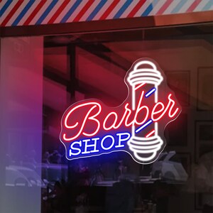 Barber Shop Neon Sign, Barber Shop Open Sign, Barber Shop Decor ...